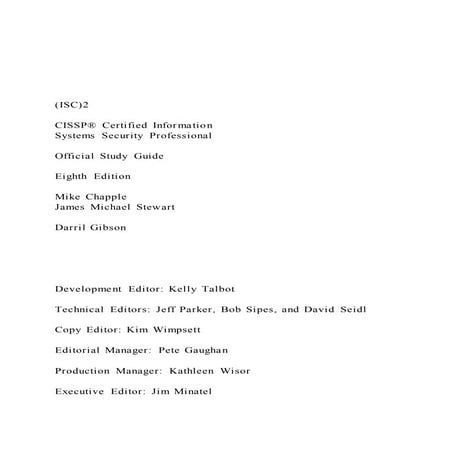 (Isc)2 cissp® certified informationsystems security p | DOCX