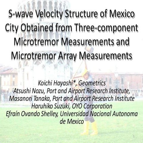 S-wave Velocity Based On Microtremor Array | PPTX