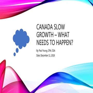 Canada: Slow Growth or Possible Recession | PPT