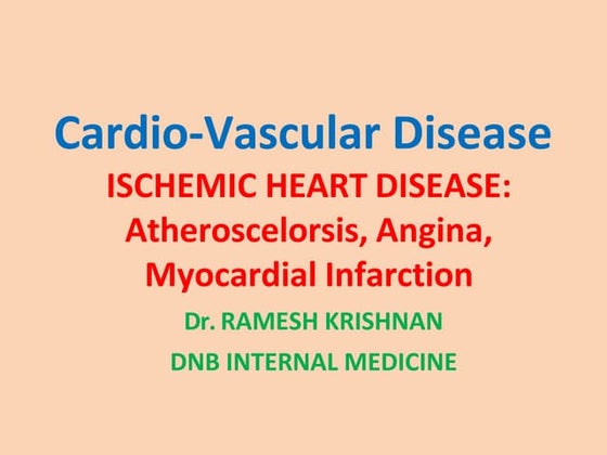 Ischemic heart disease ppt. | PPT