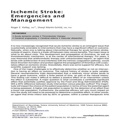 The Intensive Care Management of Acute Ischemic Stroke | PPTX