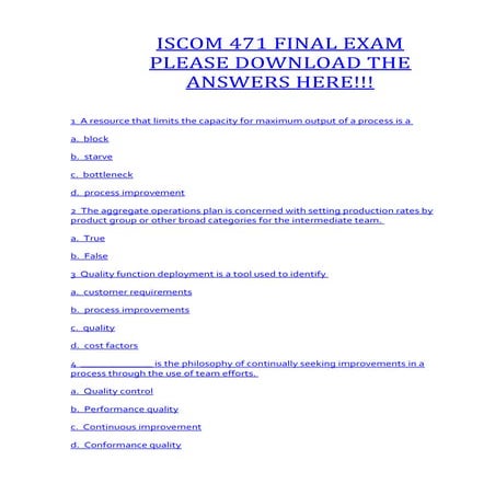 Iscom 471 final exam | DOCX