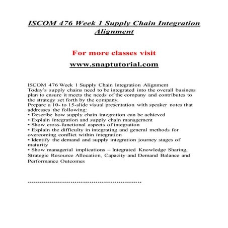 Iscom 476 Education Specialist -snaptutorial.com