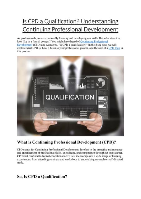 Continuing Professional Development (CPD) | PPT