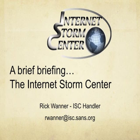 Internet Storm Center briefing 20100513 | PDF