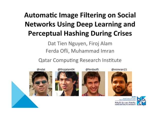 Automatic Image Filtering On Social Networks Using Deep Learning And Perceptual Hashing During