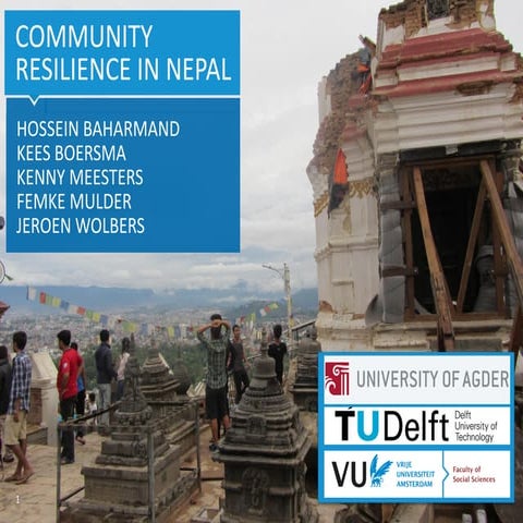 Building on Community Resilience in Post-earthquake Nepal | PPT