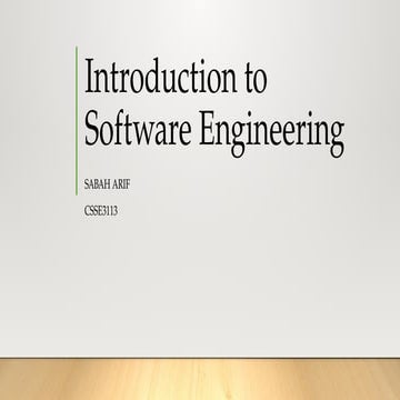 Introduction To Software Engineering Slides Ppt