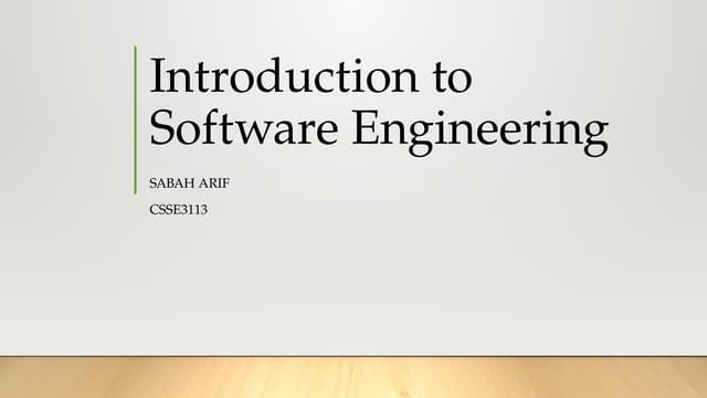 Introduction To Software Engineering Slides Ppt