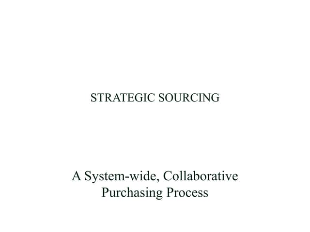 7 step strategic sourcing | PPTX