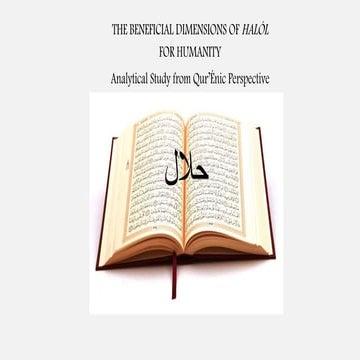 THE BENEFICIAL DIMENSIONS OF HALAL FOR HUMANITY. Analytical Study from ...