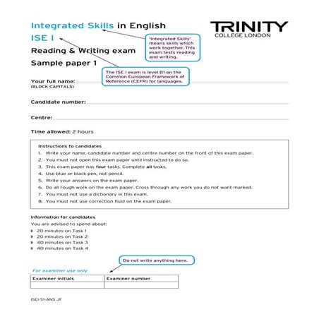 Ise i sample paper with notes (1) | PDF