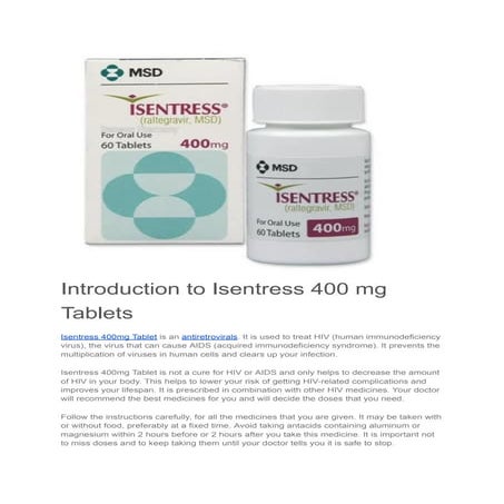 Isentress 400mg Tablets