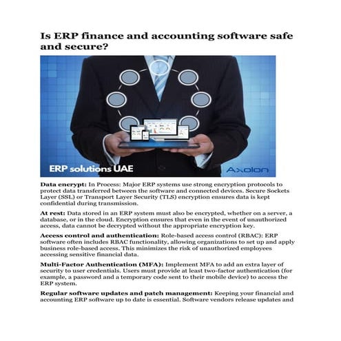 ERP Software Security- Protecting Your Business Data | PDF