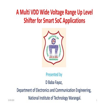 A Multi VDD Wide Voltage Range Up Level Shifter For Smart SoC ...