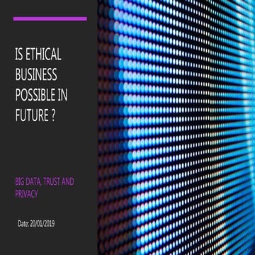 Is ethical business possible in future | PPT