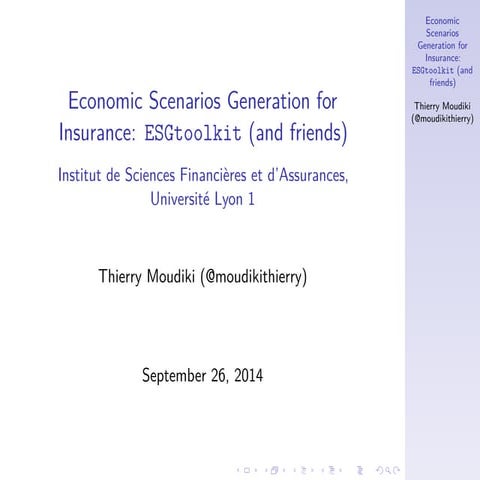 Economic Scenarios Generators in R with ESGtoolkit | PDF