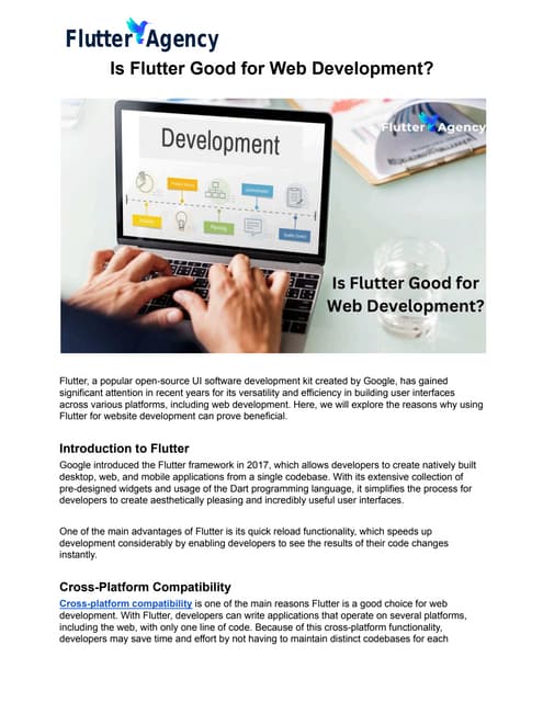 Is Flutter Good For Web Development Flutter Agency Pdf