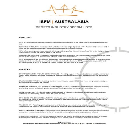 ISFM Company Profile | PDF