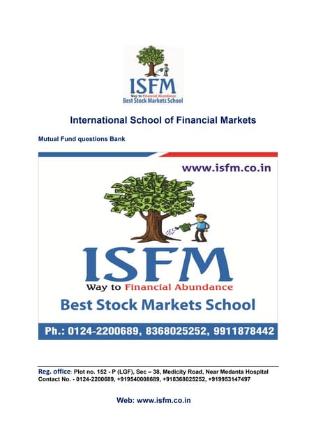 NISM V-A sample 500 questions | DOC | Stocks and Bonds | Personal Investing