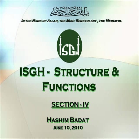ISLAMIC SOCIETY OF GREATER HOUSTON, Functions and Facilities, Section ...
