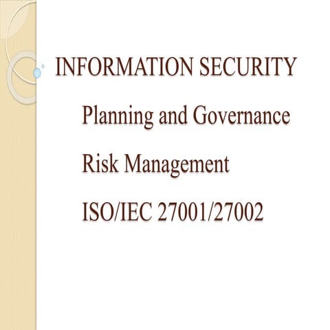 Information Security Governance | PPTX