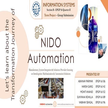 IS Group Project - NIDO Automation IS Session | PPTX