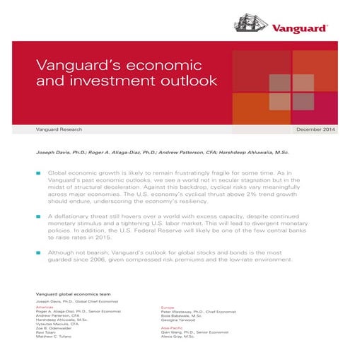 Vanguard’s 2015 economic and investment outlook | PDF