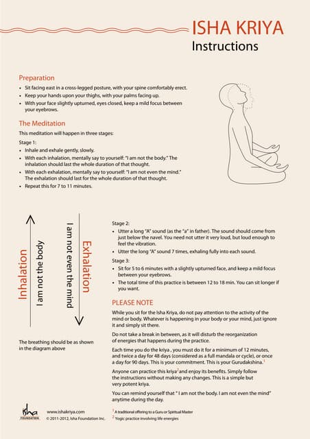 Isha kriya presentation by Isha Foundation | PDF | Hinduism | Religion ...