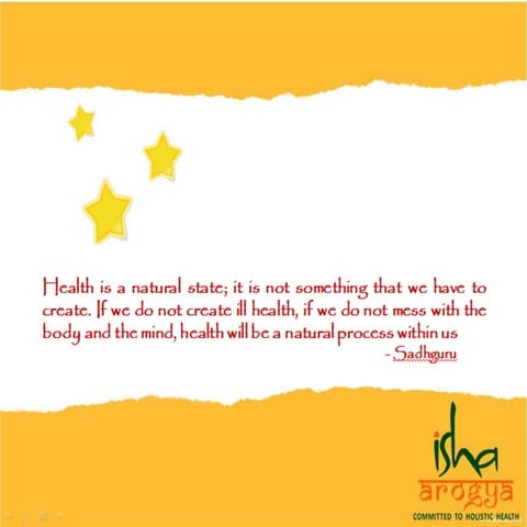 Isha Arogya Introduction | PPSX | Holistic Health | Alternative Medicine
