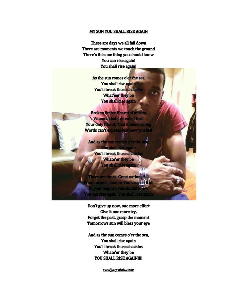 I shall rise again..