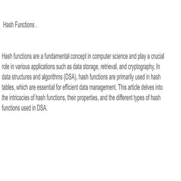 IS_Hash Function fundamental concepts BS information technology .pptx