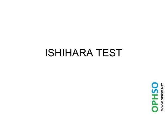 Test Ishihara | PDF | Eye and Vision Conditions | Diseases and Conditions