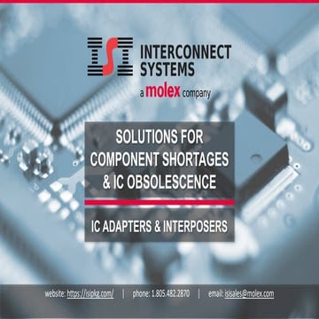 IC Adapters & Interposers | Interconnect Systems ISI - a Molex company ...