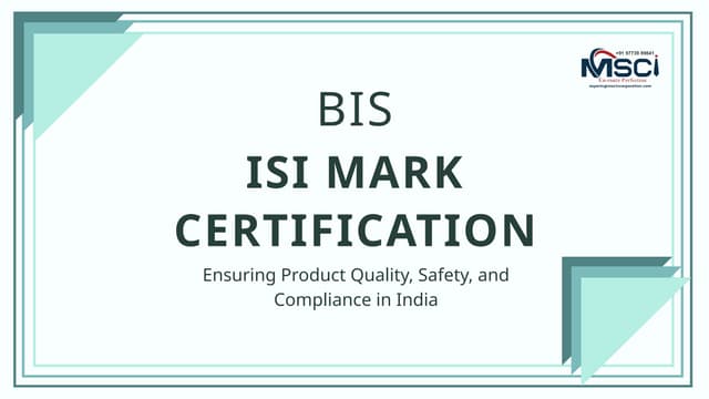 Certification marks in india | PPTX