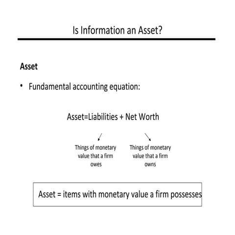 Is information an asset | PPT