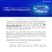 Is IoT Impacting the Future of Web Development | PDF