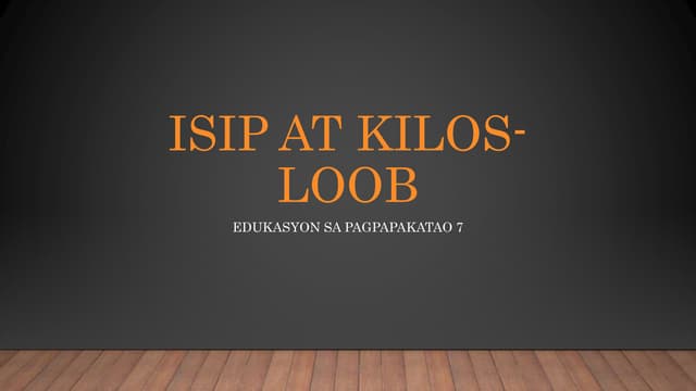 Esp 10- Presentation Ang kahalagahan ng deliberasyon ng isip at kilos ...