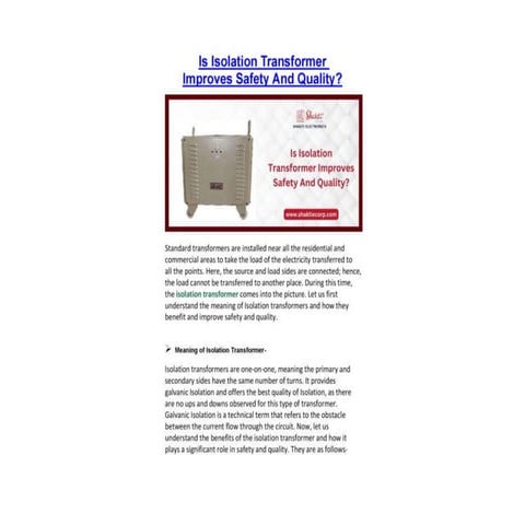 How to Select the Best Isolation Transformer Suppliers A Comprehensive ...