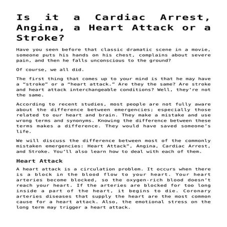 CARDIAC ARREST VS.HEART ATTACK | PDF