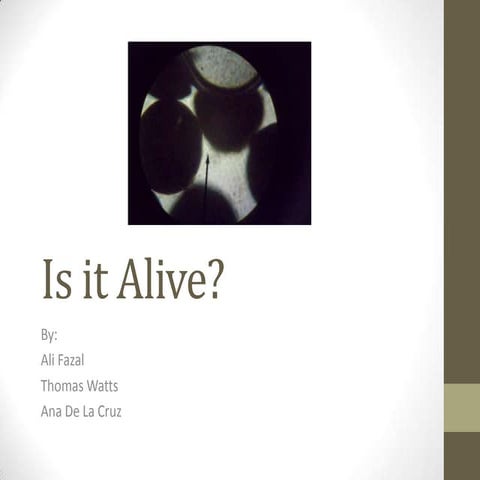 Is it alive lab | PPT
