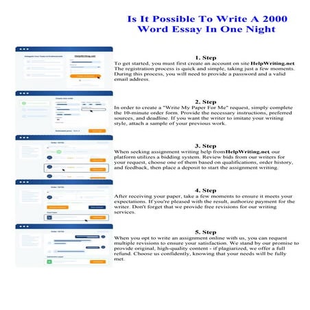 Is It Possible To Write A 2000 Word Essay In One Night | PDF