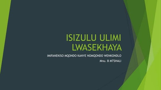 Inkulumo elungiselelwe. | PPTX