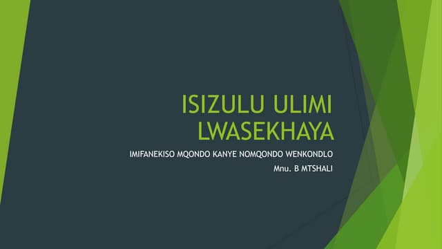 Poems written in Zulu (Izinkondlo) | PPTX