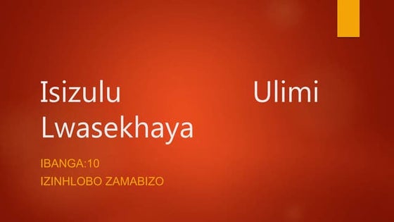 Inkulumo elungiselelwe. | PPTX
