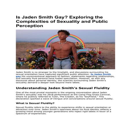 Is Jaden Smith Gay_ Exploring the Complexities of Sexuality and Public ...