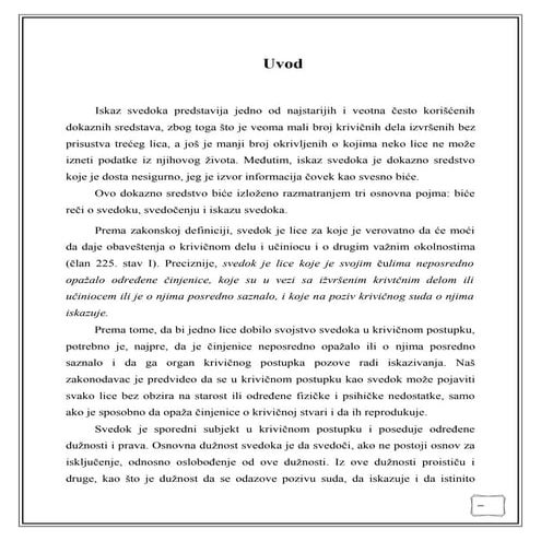 Iskaz svedoka | PDF