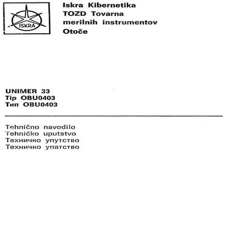 Iskra unimer 33-obu0403 | PDF
