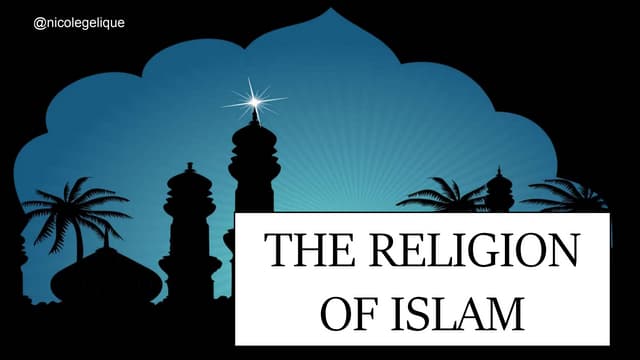 Introduction to World Religions and Belief Systems : Islam | PPTX