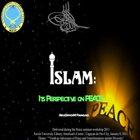 Islam Perspective On Peace | PPT